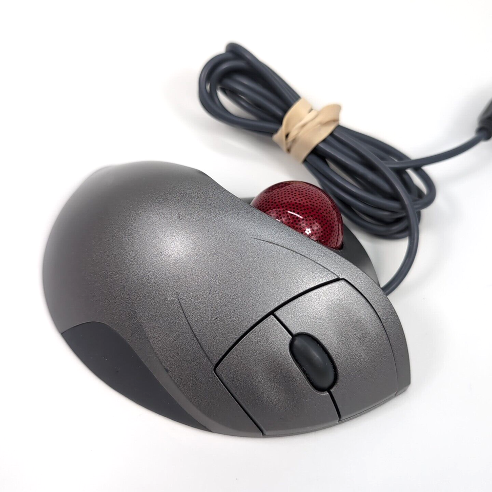 Logitech TrackMan Wheel T-BB18 USB Optical Trackball Mouse Silver ...