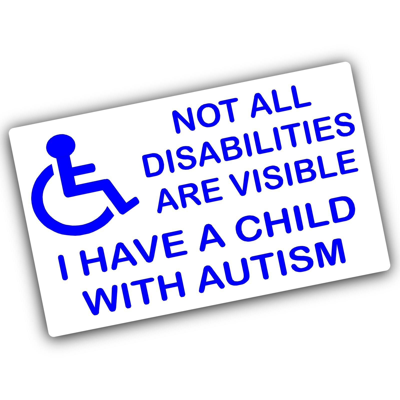 1 x Child With Autism Stickers Car Disability Sign Visible Disabled ...