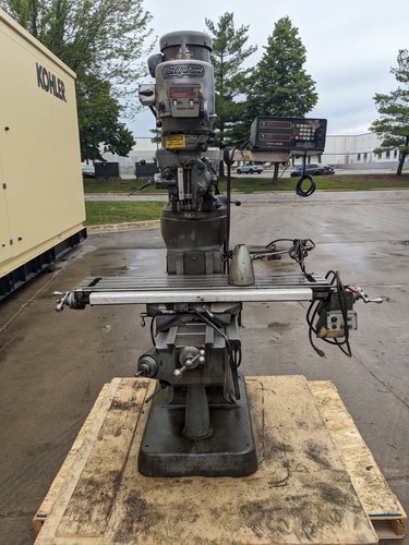 2 HP Bridgeport Milling Machine , ACCURITE DRO, 9" by 48" Table, 1 work ...