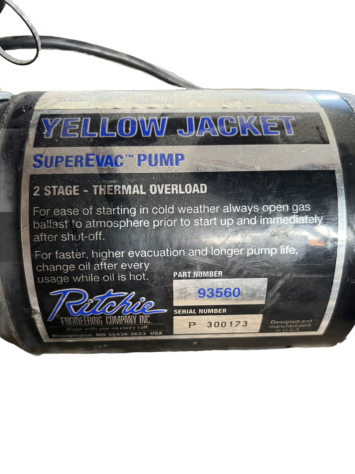 Yellow Jacket 93560 SuperEvac 6 CFM VAC Pump 686800935607| eBay