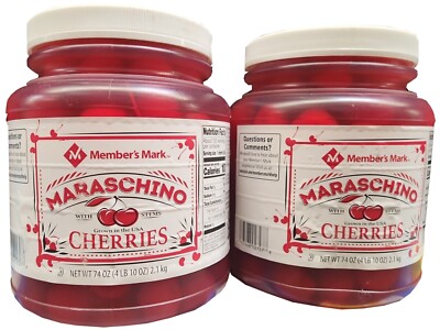 X 2 Pack!!.... Maraschino Cherries Member's Mark 74oz Each | eBay