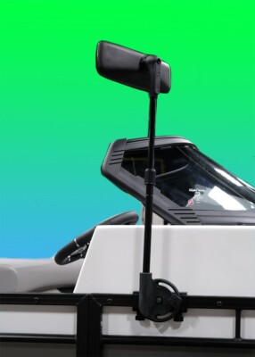 PONTOON BOAT MIRROR & BRACKET RAIL MOUNT BLACK ADJUSTABLE 180 DEG. | eBay