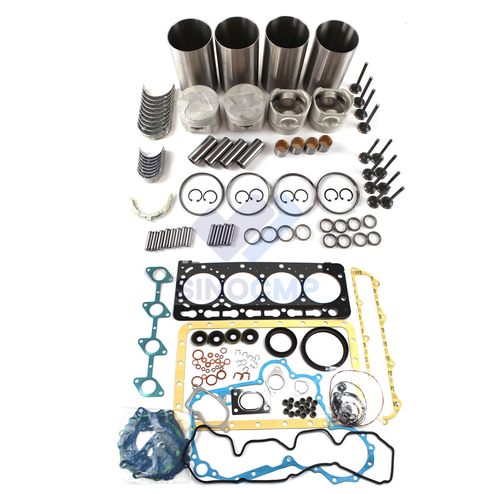 V3300 V3300-DI-T Engine Rebuild Overhaul Kit For Kubota S220 S250 S300 ...