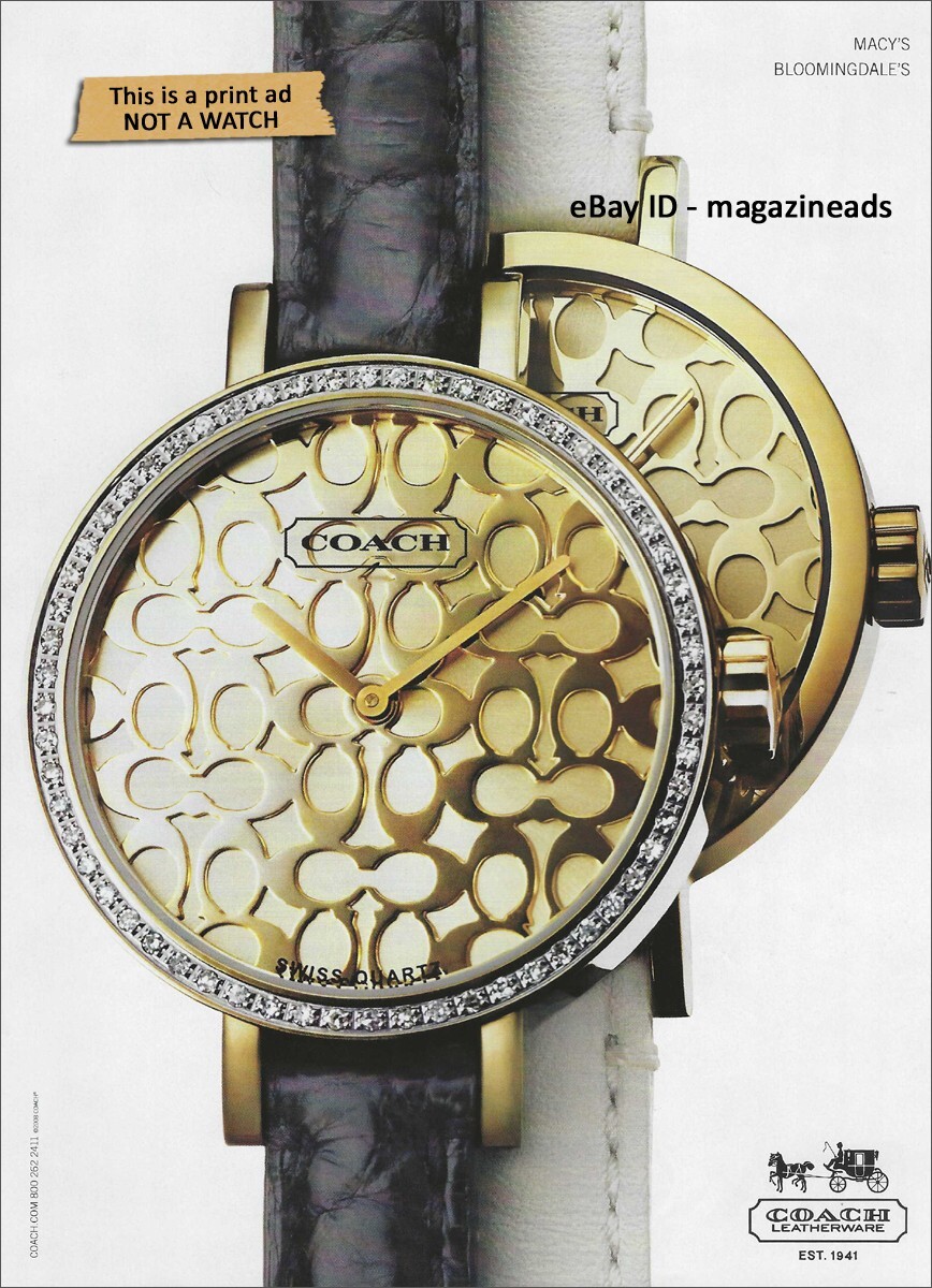 COACH Watches 1-Page Magazine PRINT AD 2008 Miranda | eBay