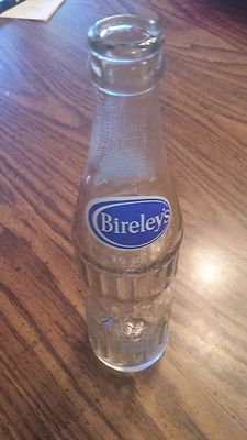 VINTAGE BIRELEYS 1950's ORANGE DRINK SODA POP BEVERAGE BOTTLE 9 oz. | eBay