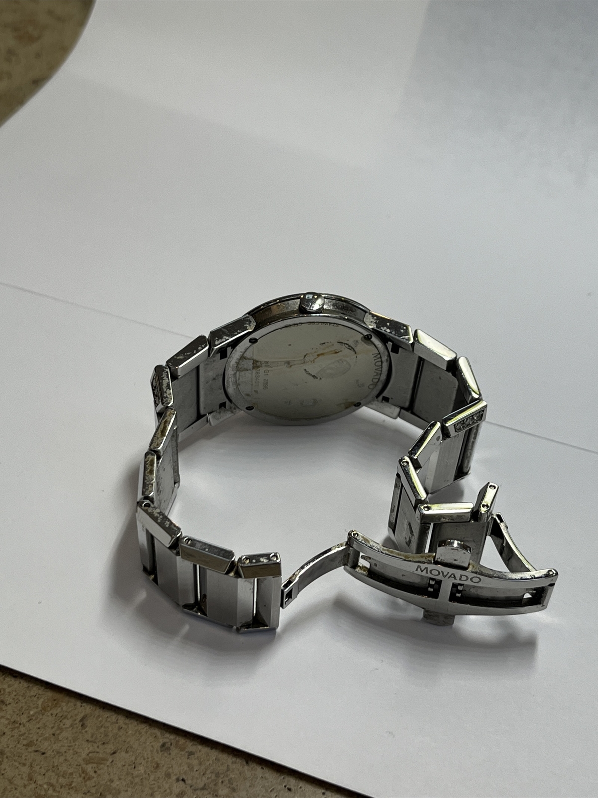 Men’s Movado Watch With Pave Diamond Set Half Way Along The Sides | eBay