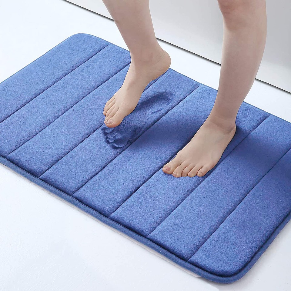 Memory Foam Bath Mat Ultra Soft Bathroom Mat Extra Water Absorbent Mats ...