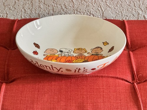 Peanuts Snoopy Autumn - Suddenly It's Fall 46oz Serving Bowl NEW | eBay