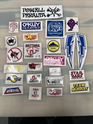old school bmx stickers decals Pack Of 24 Stickers number plate ...