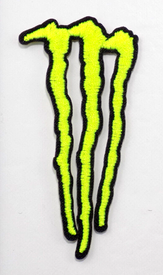 MONSTER ENERGY EMBROIDERED PATCH IRON/SEW ON 2-3/4" x 1-3/8" DRINK MOTO ...