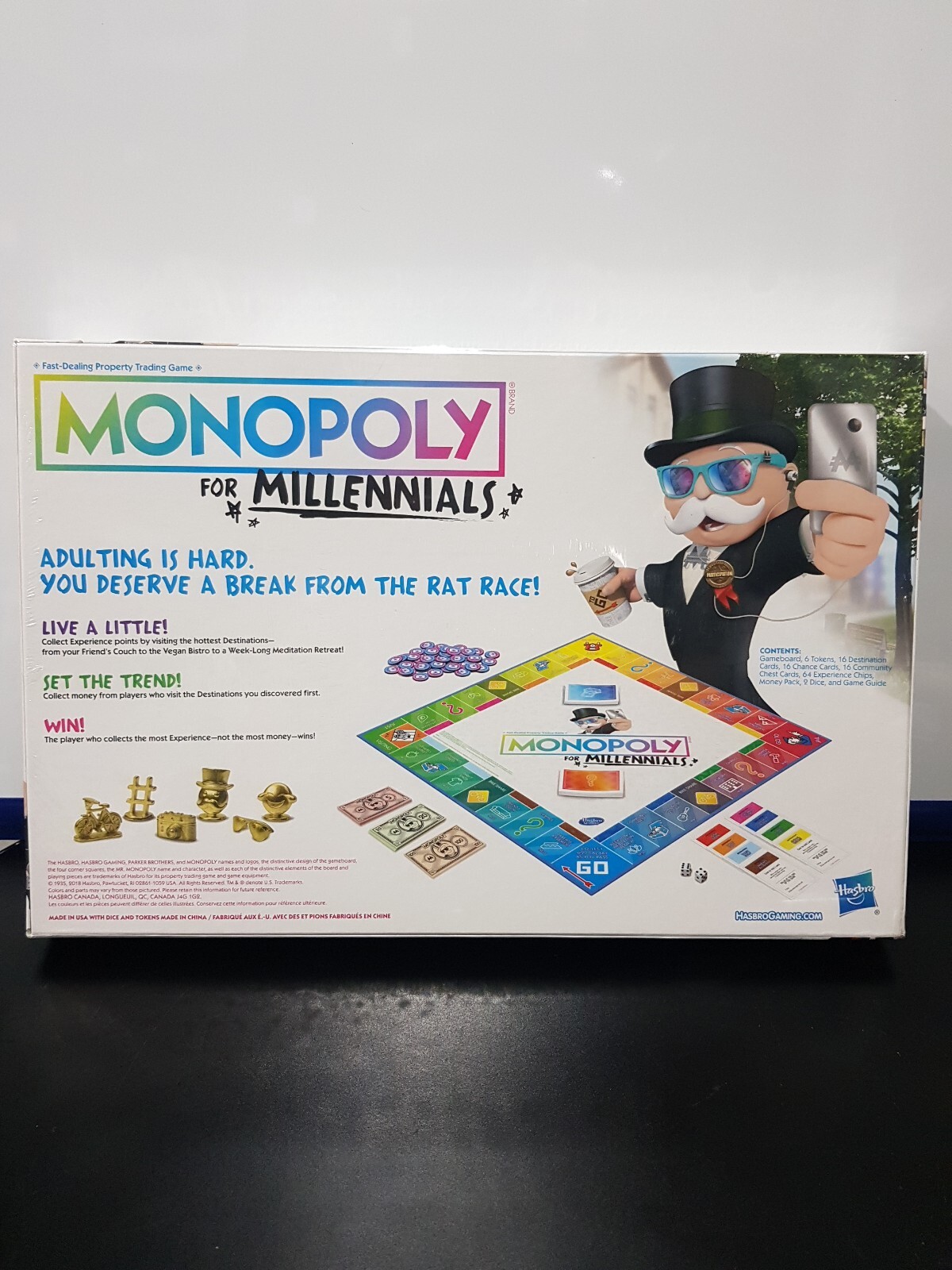 2018 Hasbro Monopoly for Millenials Board Game Millennial Edition ...
