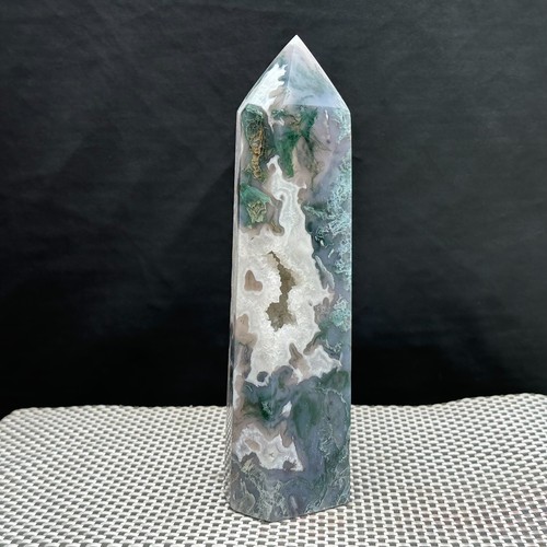 1009G Natural purple Fluorite Crystal pillar Obelisk point aura therapy ...