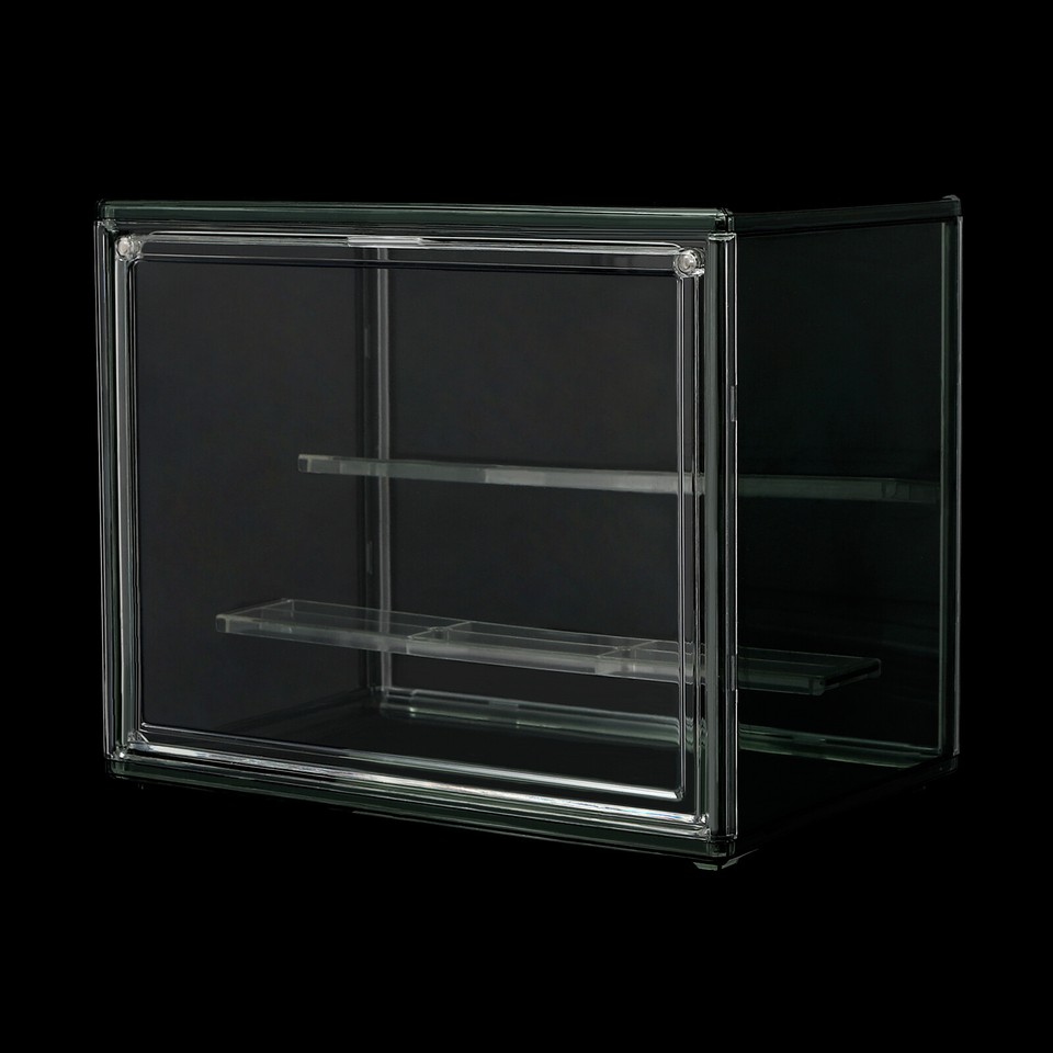Display Case Bread Box for Kitchen Countertop, 2 Tier PET Display Shelf ...