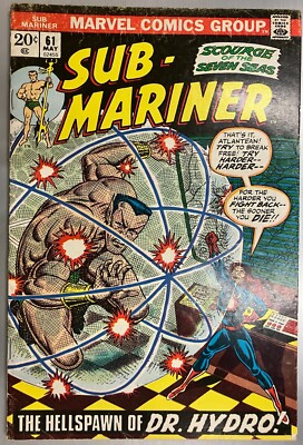 Sub-Mariner 61 VG (1973) Key 1st Appearance Doctor Hydro and 1st Hydro ...