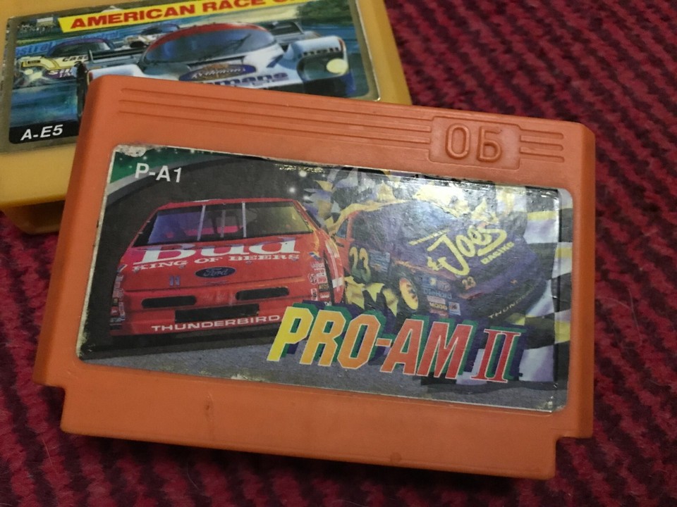 Famiclone Pro Am 2 - Race games rare 2 cartridges FC Famicom Pegasus | eBay