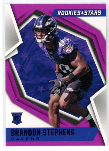 2021 Panini Rookies & Stars Football Brandon Stephens Purple RC #197 | eBay