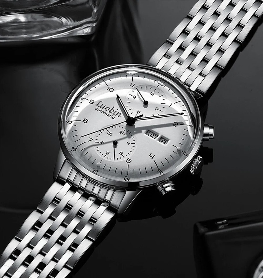 Luobin Automatic Men's Luxury Mechanical Watch 3 Bar Hour Date Month ...