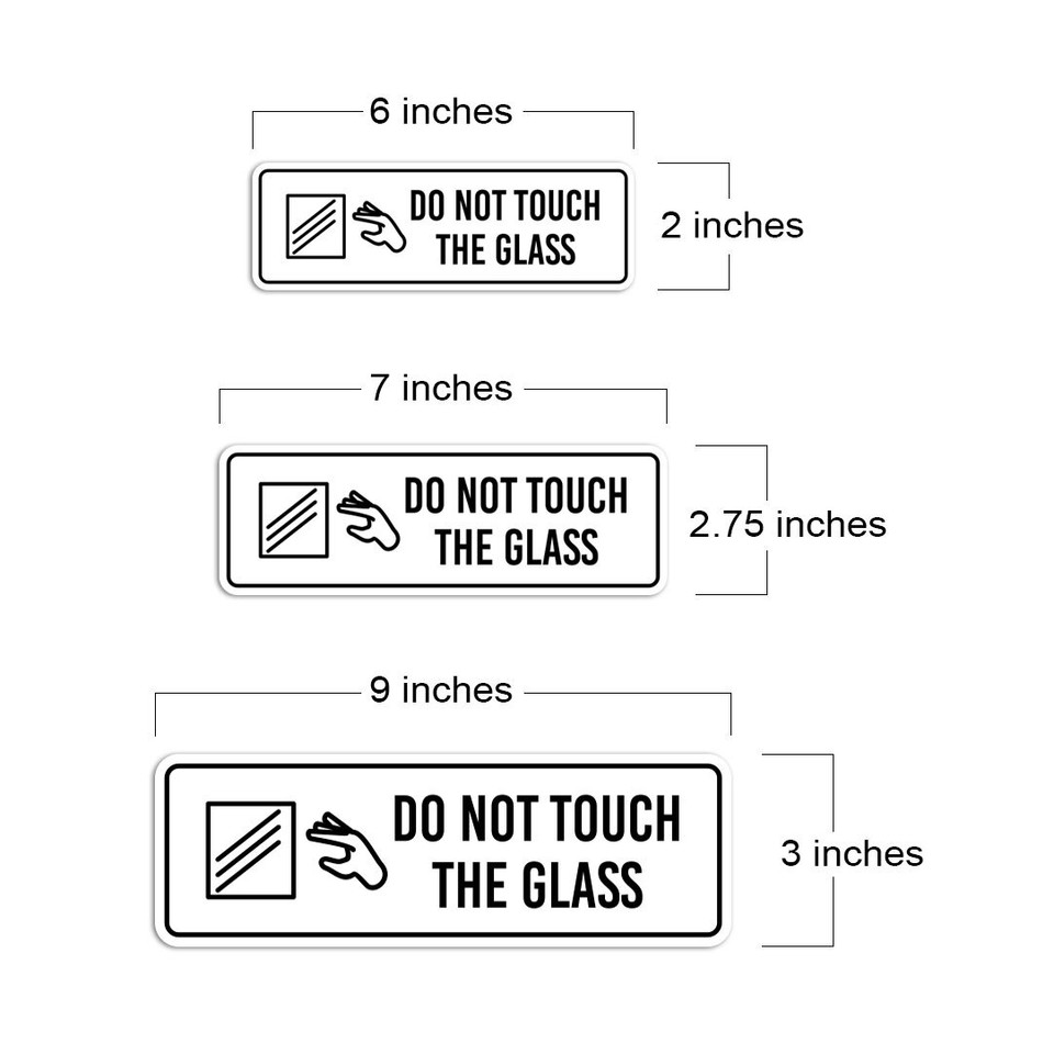 Standard Plus Do Not Touch The Glass Wall or Door Sign | Public Spaces ...