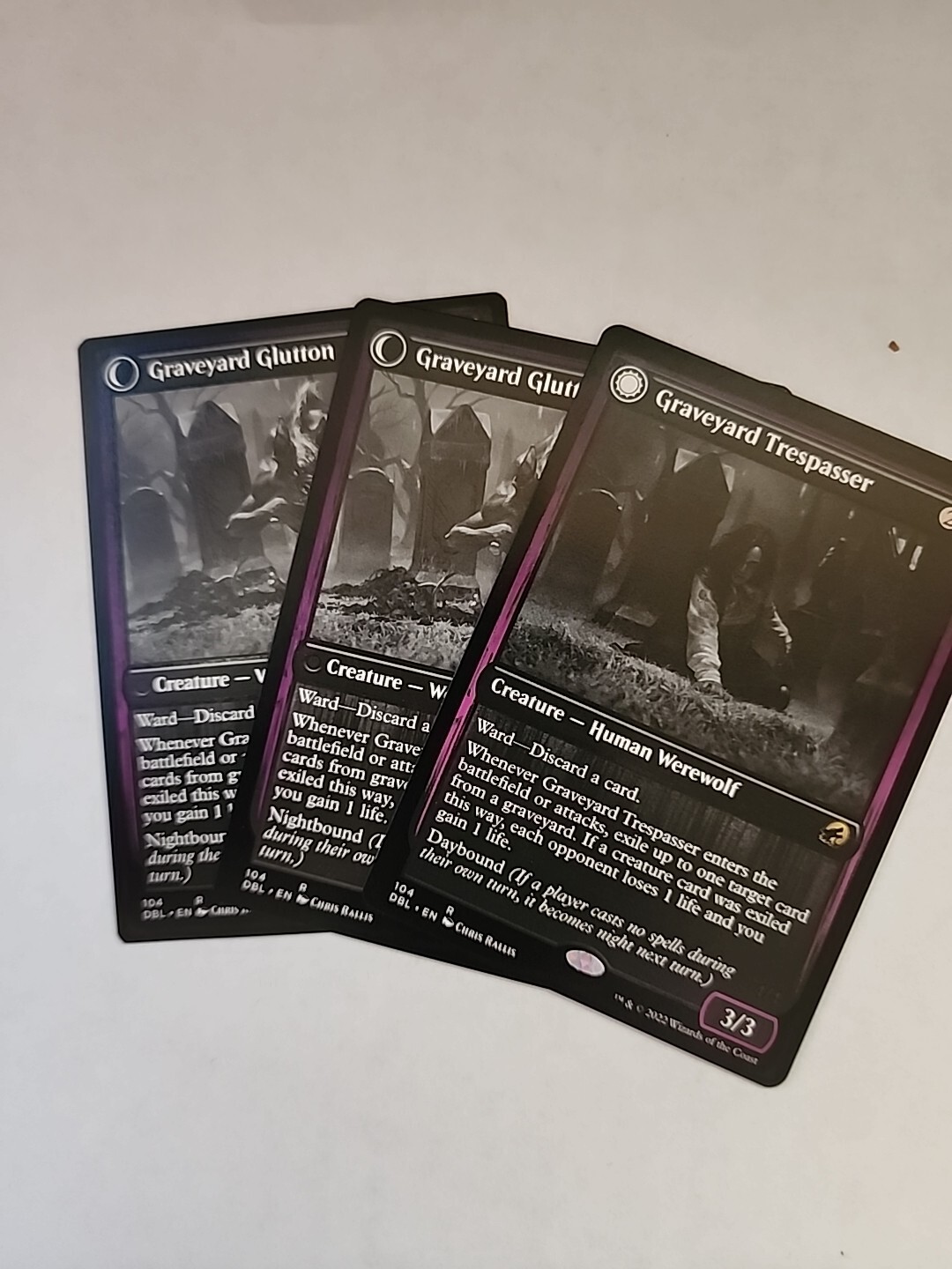 MTG 3X Graveyard Trespasser / Glutton (104/633) Innistrad Double Feature NM | eBay