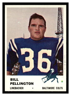 1961 Fleer Football #36 Bill Pellington Foot1 | eBay
