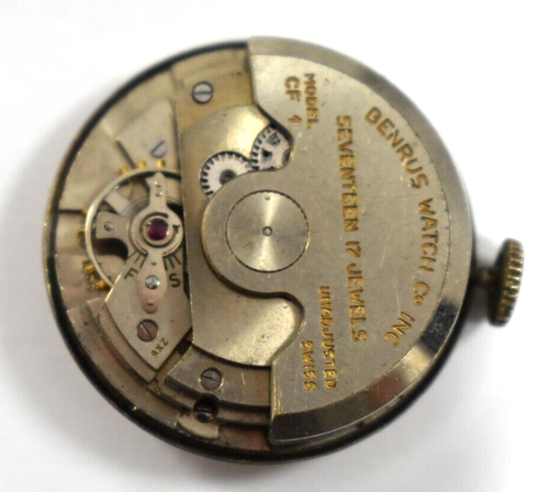 Vintage Benrus 3 Stars Selfwinding 17J Model CF1 Wrist Watch Movement ...