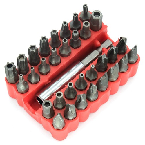 Security Tamper Proof Bit Set 33pcs Torq Torx Hex Star Spanner Tri Wing ...
