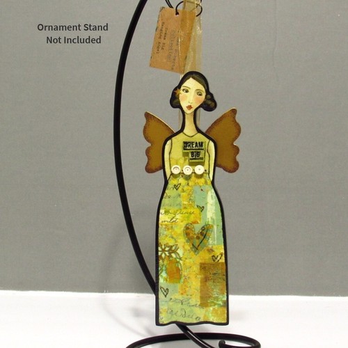 DEMDACO Kelly Rae Roberts 13185 DREAM BIG 7" Hanging Angel Wall Plaque ...