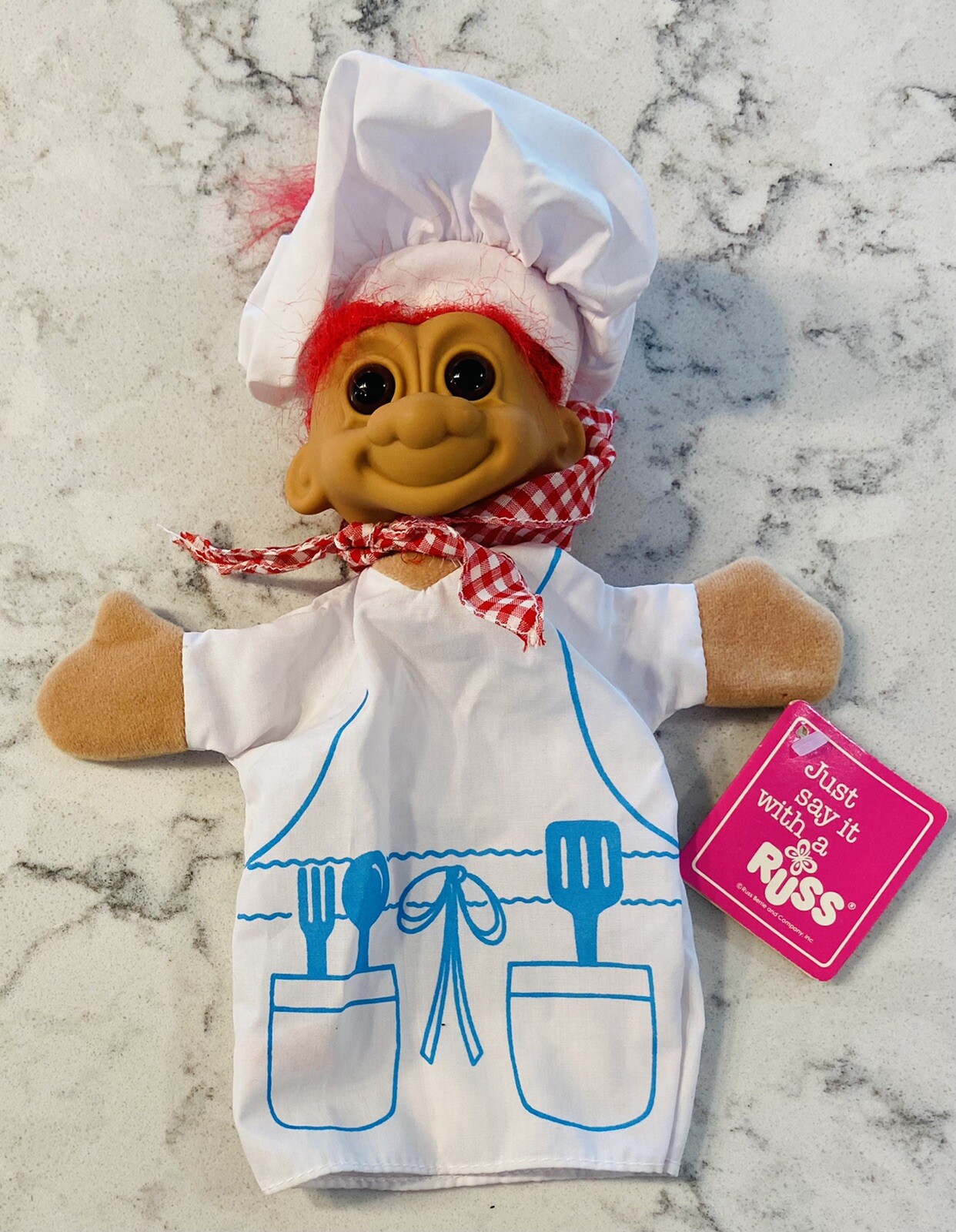 NEW WITH TAGS ~ VINTAGE RUSS BERRIE TROLL CHEF HAND PUPPET #2279 ~ | eBay