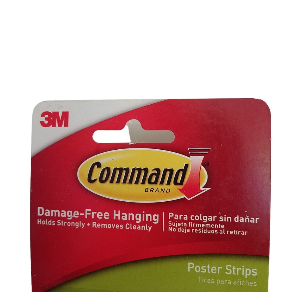 3M Command Damage-Free Hanging Poster Strips Removeable 12 Count | eBay