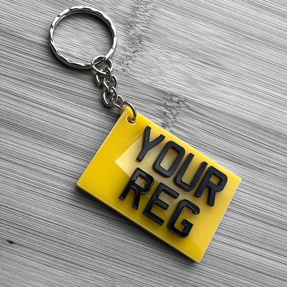Custom 4D Number Plate Keyring | Personalised Car Reg Keychain | Gift ...