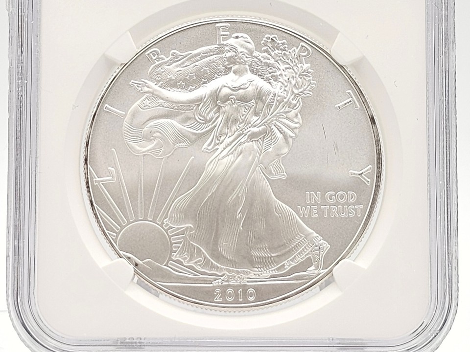 2010 NGC MS69 American Silver Eagle "The Official Red Book" Label **414 ...