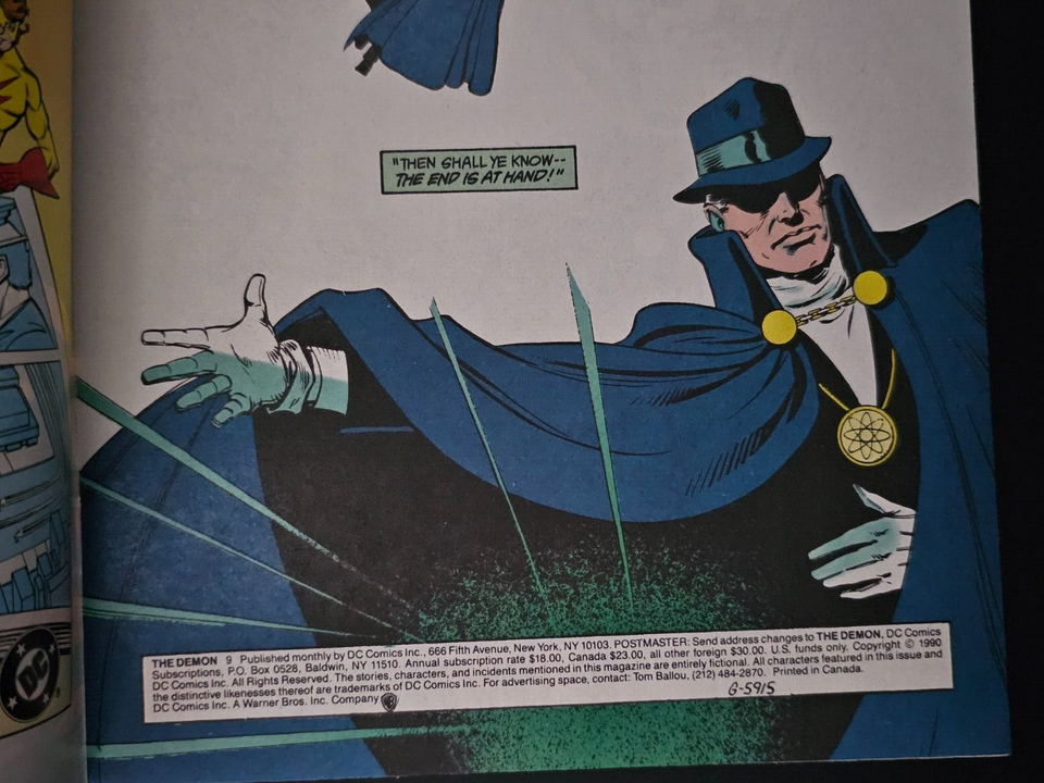 The Demon DC Comics 1991 Alan Grant Val Semeiks Jack Kirby No. 9 ...