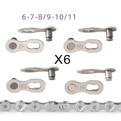 Reusable Bike Chain Master Links Chain Connector Quick Link Steel 6 ...