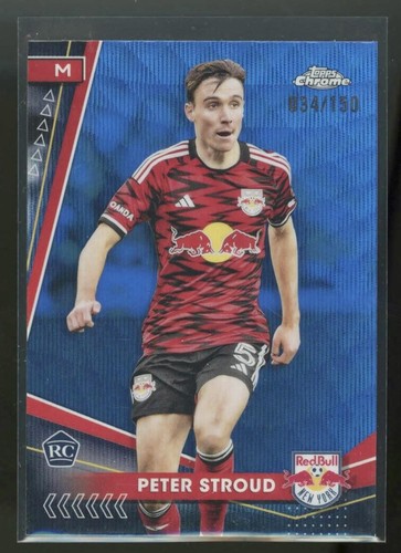 Peter Stroud 2024 Topps Chrome MLS Blue Wave Refractor Rookie Card #/150 | eBay