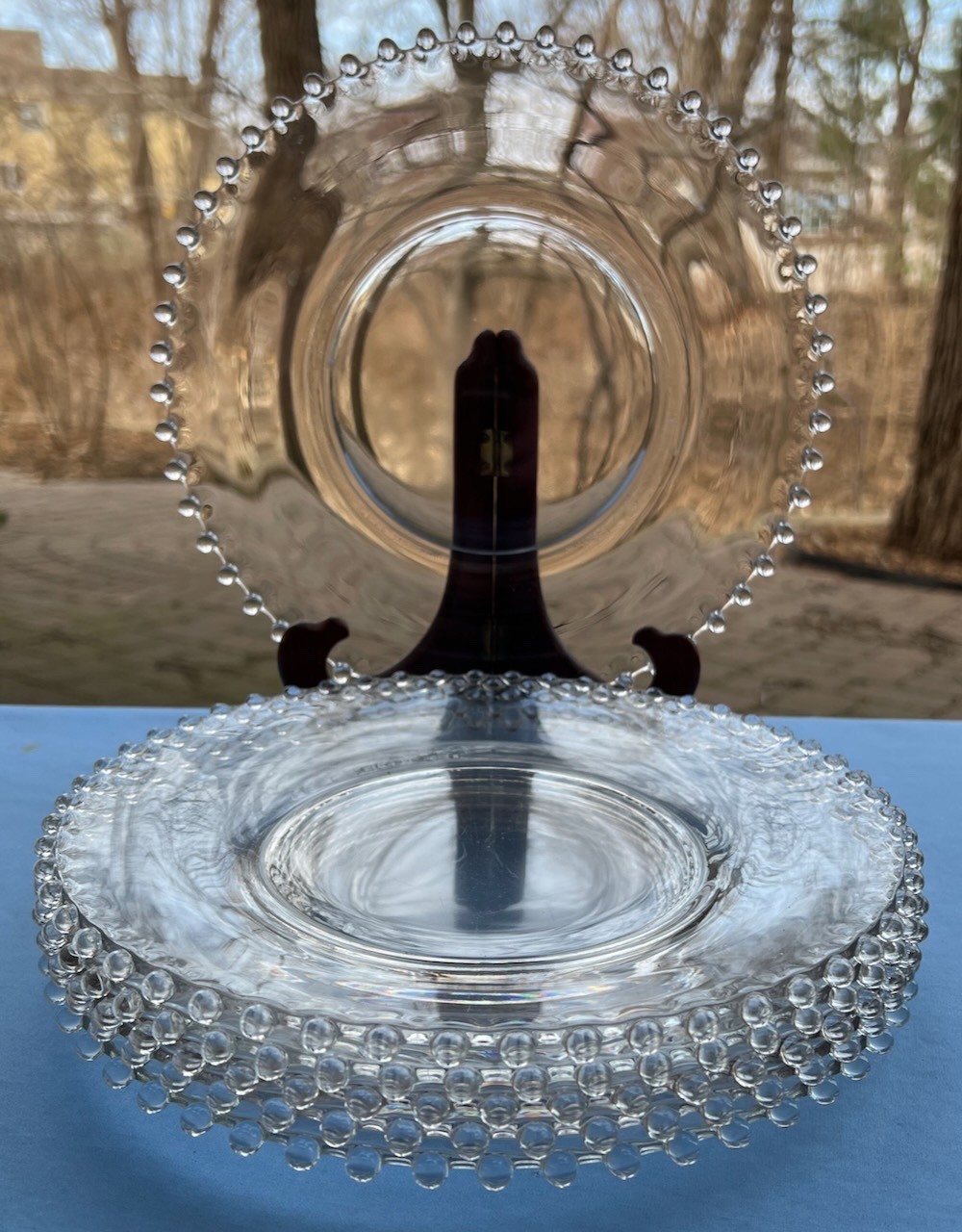 Set of SIX Imperial Glass Candlewick Dinner Plates | eBay