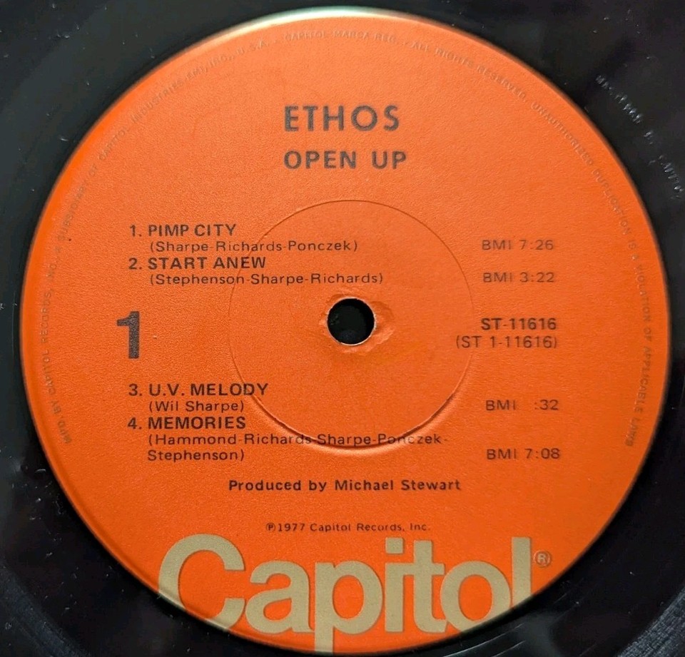 Ethos - Open Up LP 1976 Capitol Records vinyl prog rock | eBay