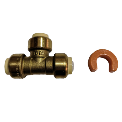 1) 1/2" Push-Fit Tee for Sharkbite Tee w. 1 Free Removing Clip, Lead ...