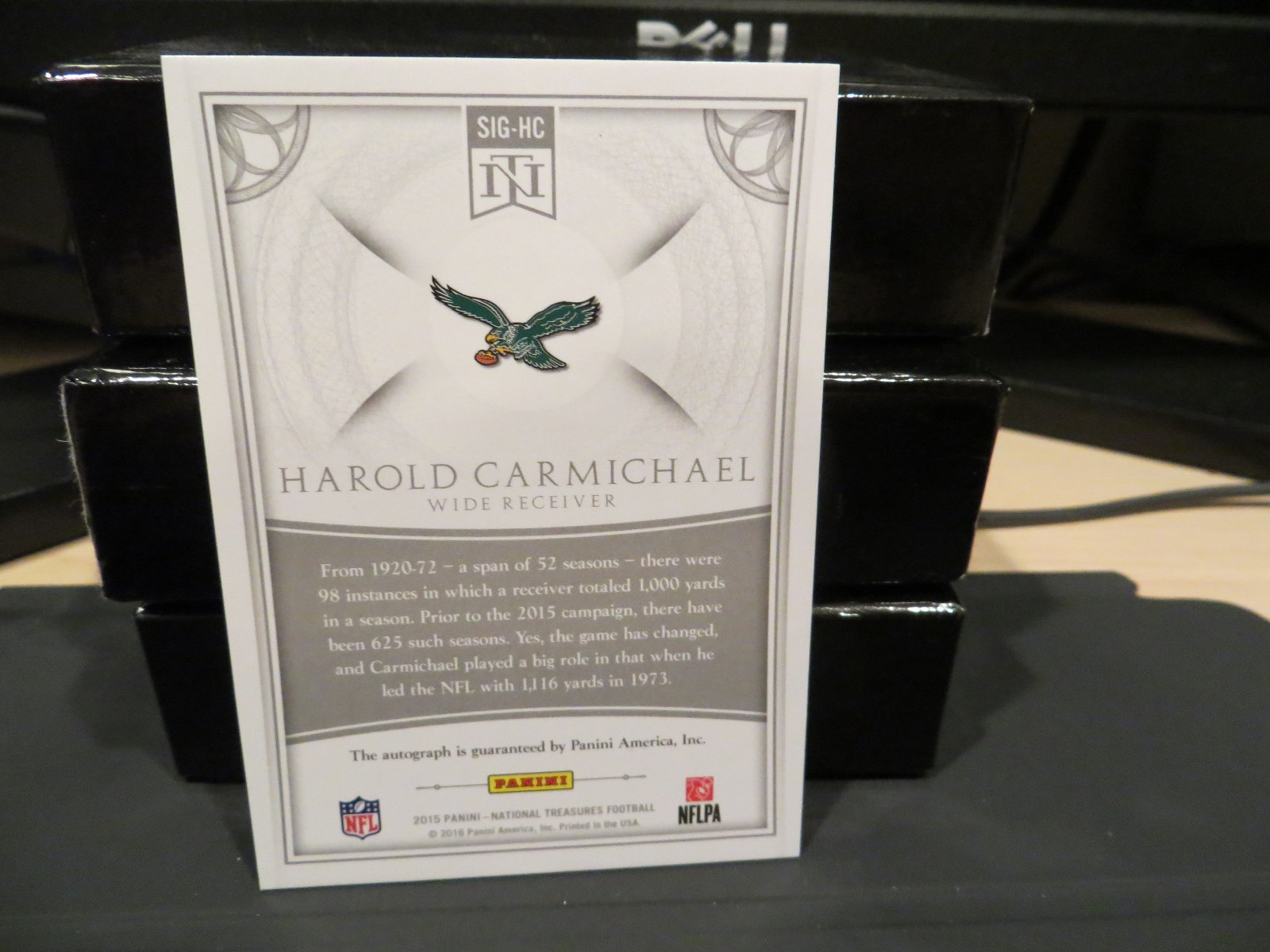 National Treasures Autograph Signatures Eagles Harold Carmichael 01/10 ...