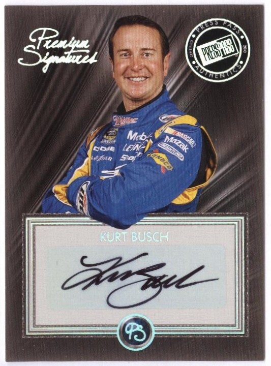 2010 Press Pass Premium Signatures Kurt Busch Autograph Signed card | eBay