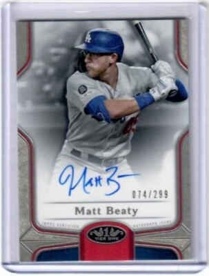 2020 Topps Tier One Matt Beaty Break Out Auto Card /299 Los Angeles ...