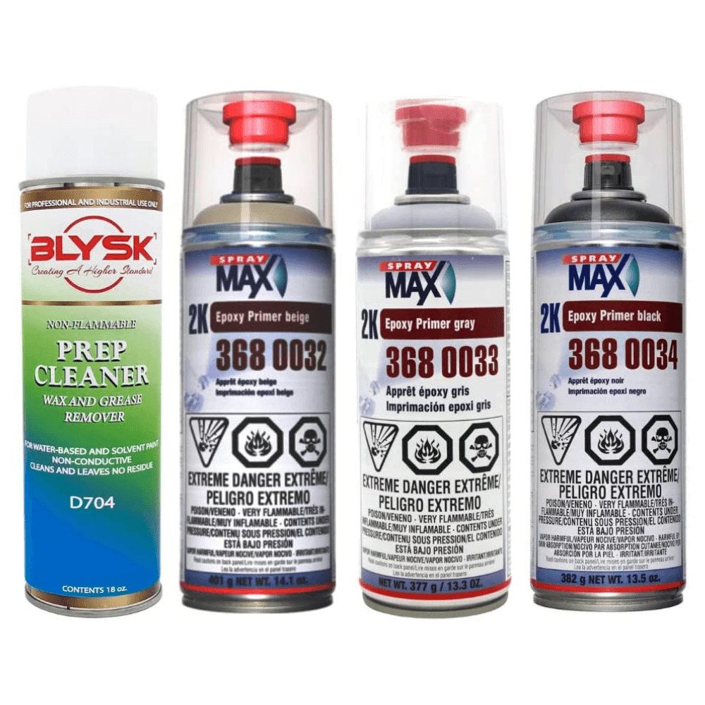 Blysk Bundle - Spray Max Universal 2K Epoxy Primer Black, Beige & Gray ...