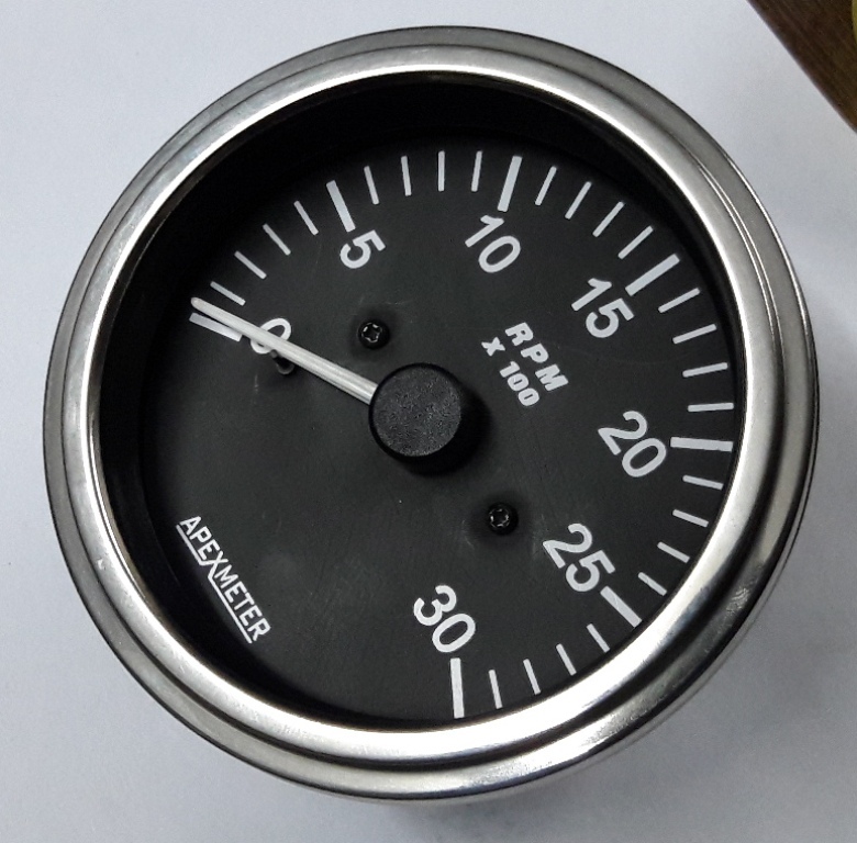 Tachometer 0-3000 RPM Alternator Signal Gauge Chrome Bezel +24V | eBay