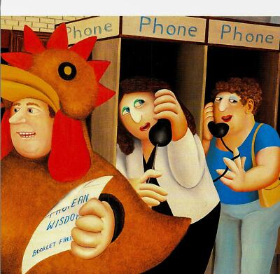 Beryl Cook "Chicken Suit" 1985 Vintage art book page New York scenes | eBay