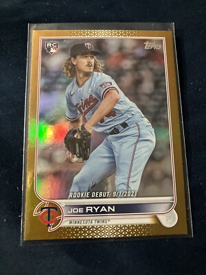 2022 Topps Update Baseball JOE RYAN Gold Foil Rookie RC US222 | eBay