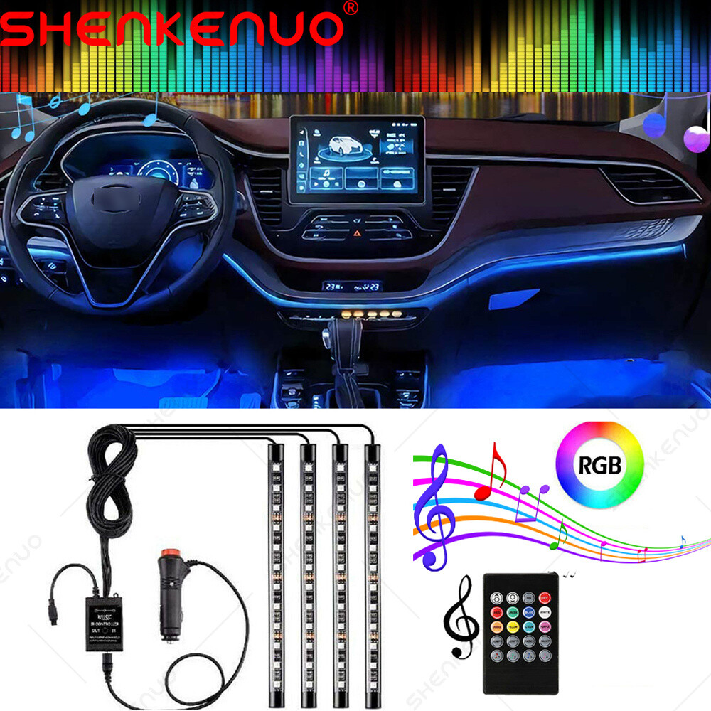 48LED Strip Light Parts Accessories RGB LED Car Interior Floor Decor ...