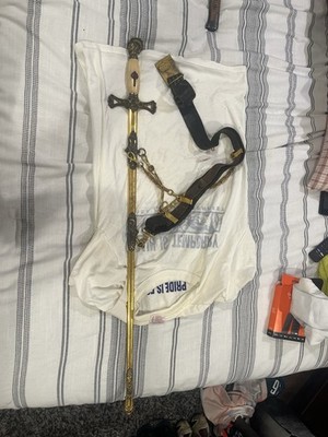 Antique Masonic Freemason Knights Templar Sword Sabre Haus W. Mortense ...