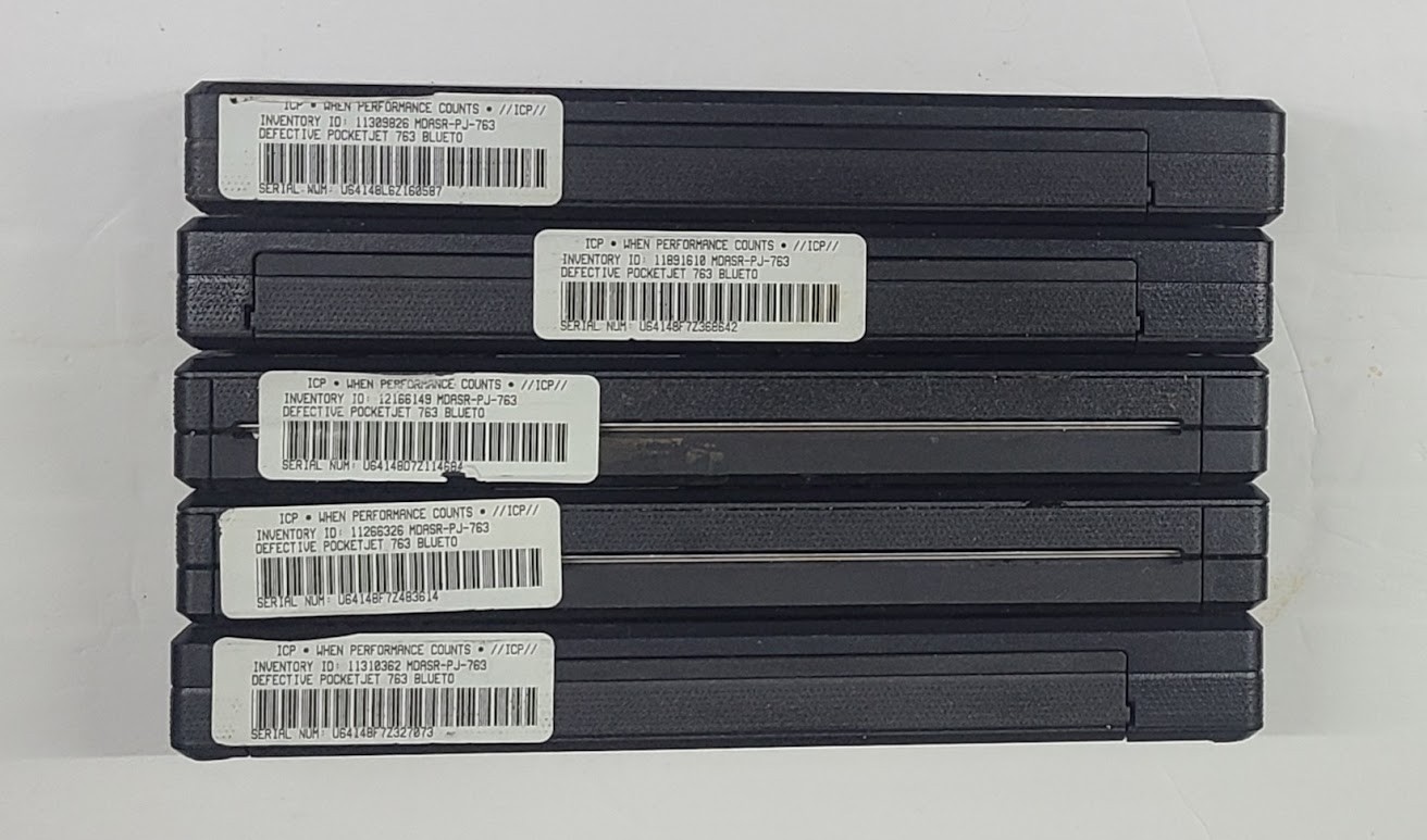Lot of 5 x Brother PocketJet 7 PJ763 PJ-763 Thermal Printers - For ...
