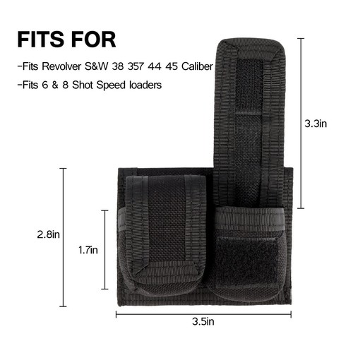 Kosibate Speedloader Pouch Speed Loader Pouches Nylon Fits Revolver S&W ...