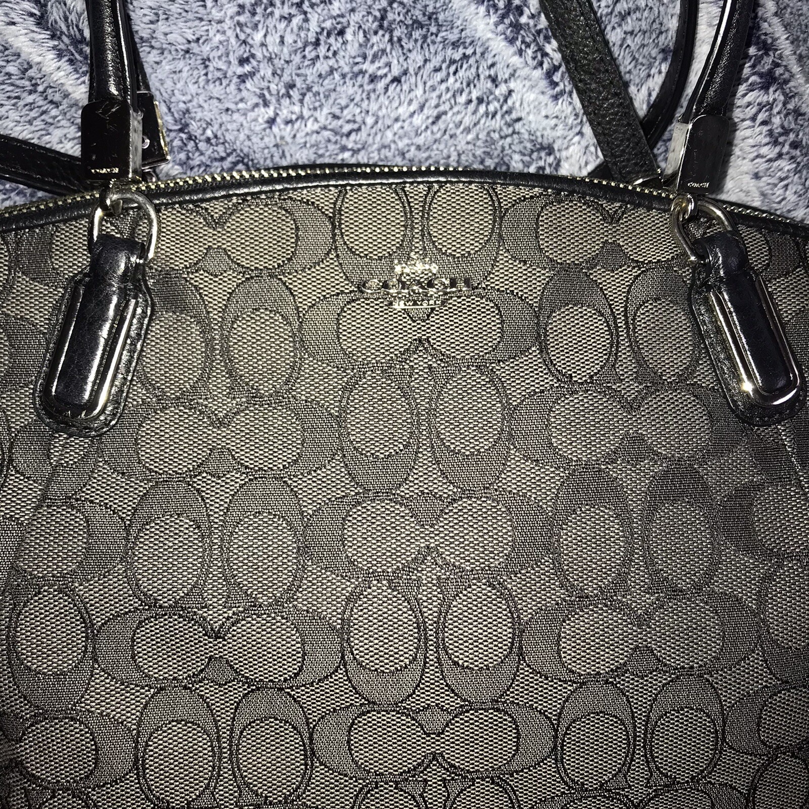 Coach Signature Kelsey Crossbody Purse Black/Grey Jac… - Gem