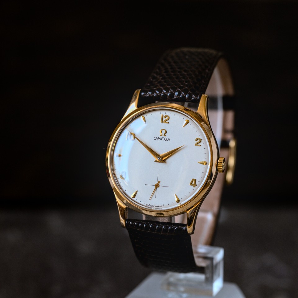 STUNNING VINTAGE SOLID 9K GOLD OMEGA CAL 266 WATCH WRISTWATCH 1956 ...